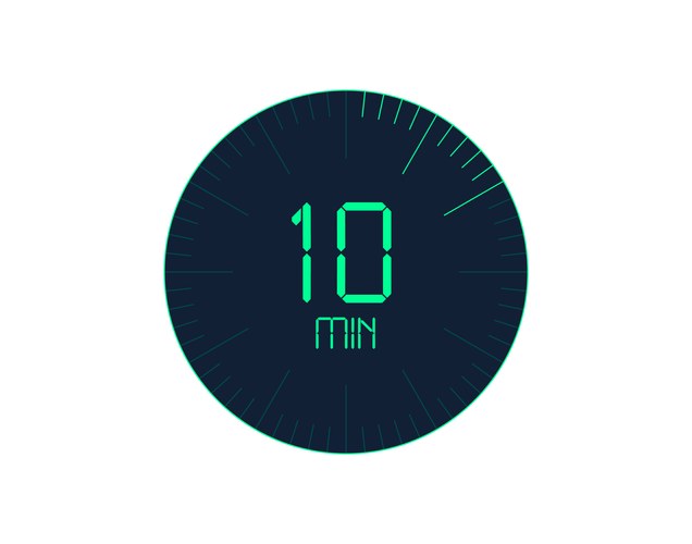 10 minute timer Vector Images & Graphics for Commercial Use | VectorStock