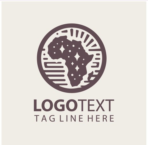 Africa map logo Royalty Free Vector Image - VectorStock