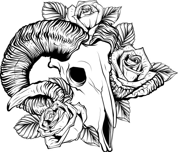 Goat Head Tattoo Designs 50 Goat Skull Tattoo Designs For Men Manly