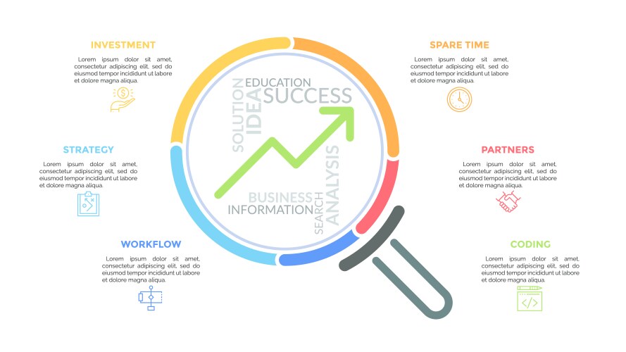 Magnifying Glass Infographic Vector Images (over 12,000)