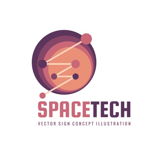 Space logo template design universe concept sign Vector Image