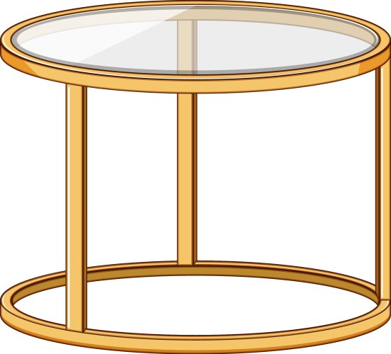Versatile glass table cartoon Royalty Free Vector Image