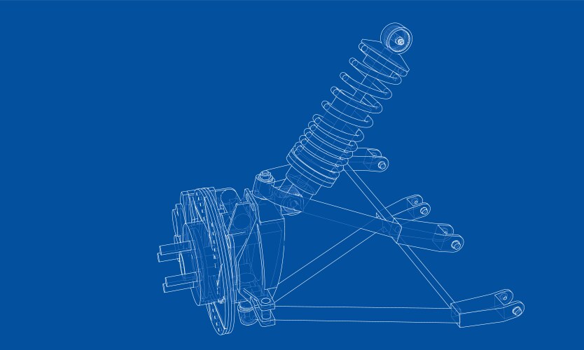 Suv suspension Royalty Free Vector Image - VectorStock