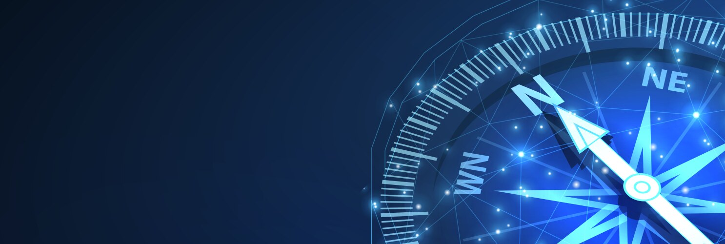 Digital compass business strategic explorer Vector Image