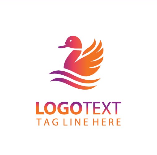 Duck logo Royalty Free Vector Image - VectorStock