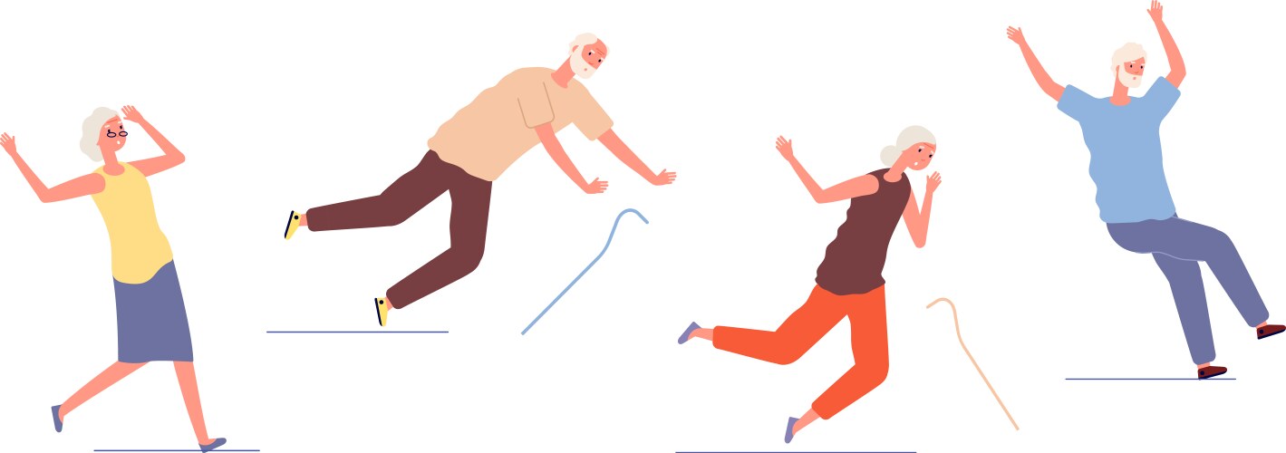 Elderly Fall Vector Images (over 560)