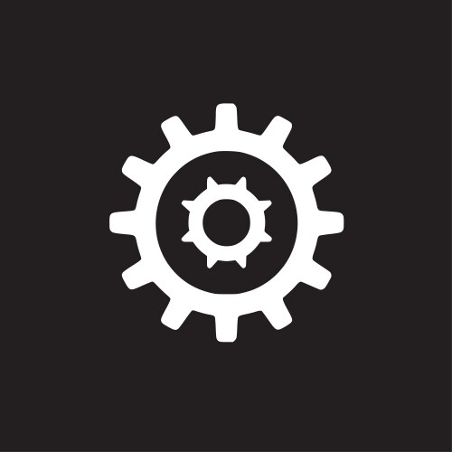 Gear - black and white isolated icon Royalty Free Vector