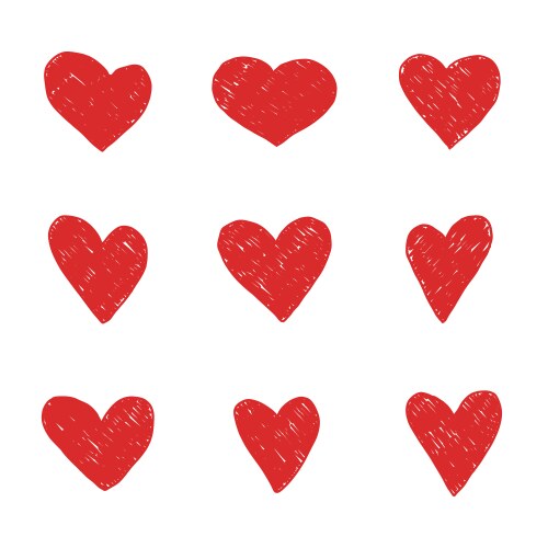 Line heart Royalty Free Vector Image - VectorStock