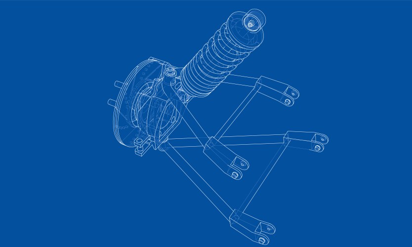 Suv suspension Royalty Free Vector Image - VectorStock