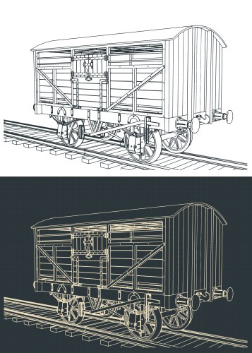 Cattle wagon Royalty Free Vector Image - VectorStock