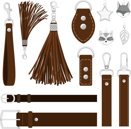 Three pink tassels on white Royalty Free Vector Image