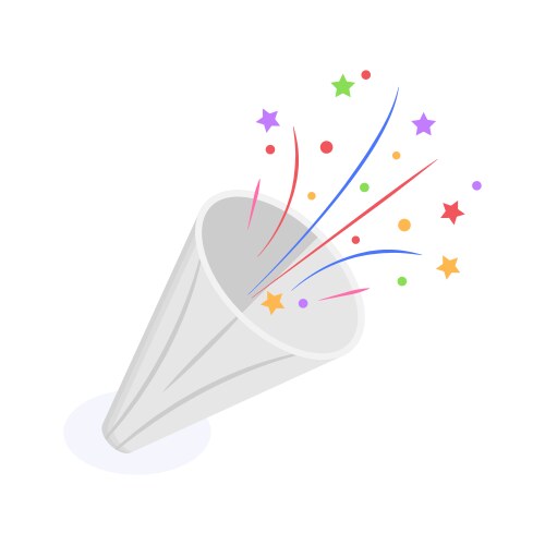 Confetti cone Vector Images & Graphics for Commercial Use | VectorStock