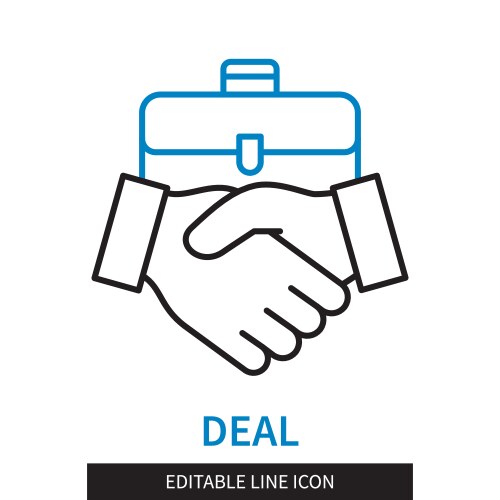 Good deal handshake icon Royalty Free Vector Image