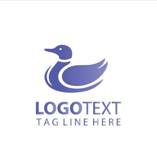 Duck logo Royalty Free Vector Image - VectorStock