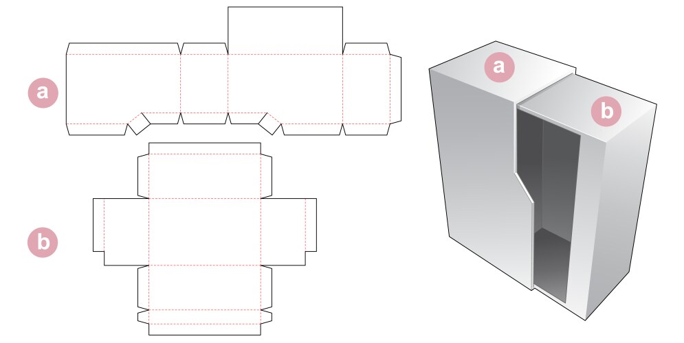 Box packaging die cut template design 3d mock-up Vector Image