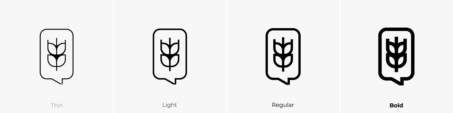 Free icon thin light regular and bold style Vector Image