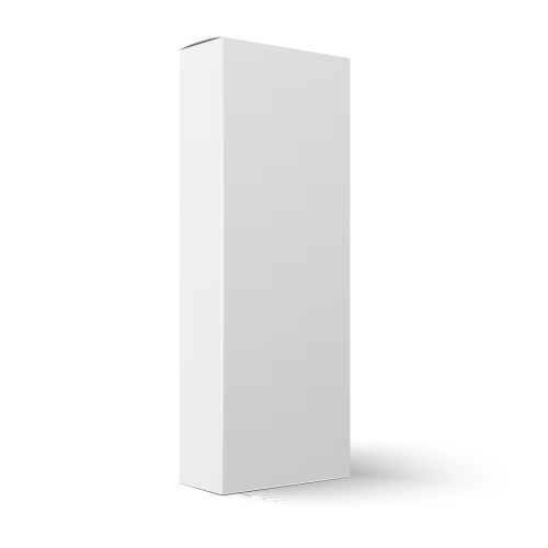 Realistic blank white packaging box template Vector Image