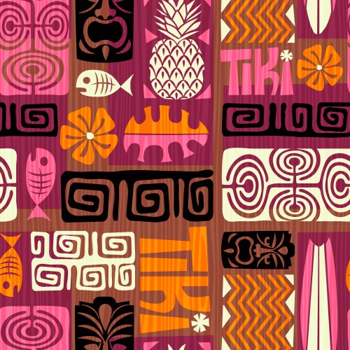 Hawaii seamless pattern including hula skirt Vector Image