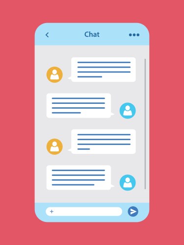 Chat template Royalty Free Vector Image - VectorStock