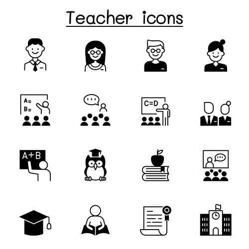 Cartoon pencil classroom teacher Royalty Free Vector Image