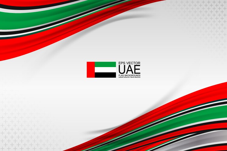 Grunge background in colors of uae flag Royalty Free Vector