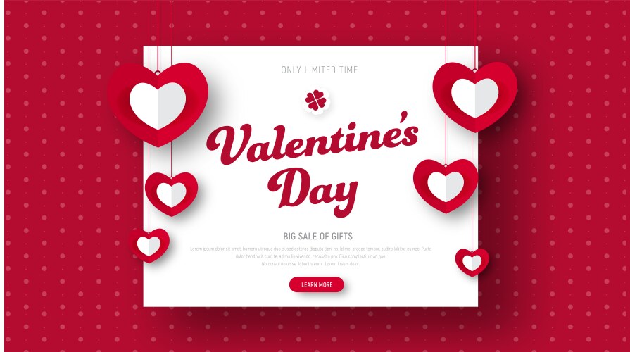 Valentine headers set Royalty Free Vector Image
