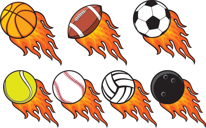 Soccer Ball On Fire Drawing