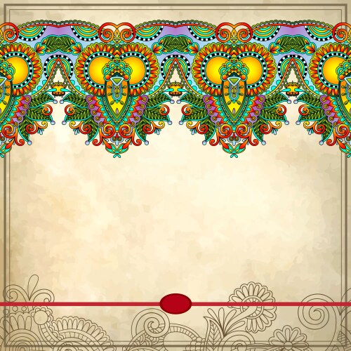 Ornamental floral pattern with place for your text