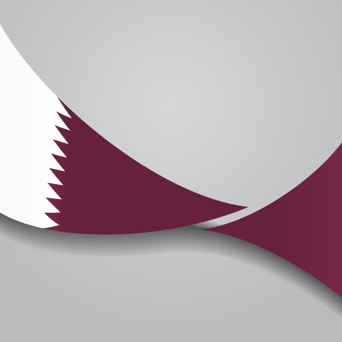 Qatari wavy flag Royalty Free Vector Image - VectorStock