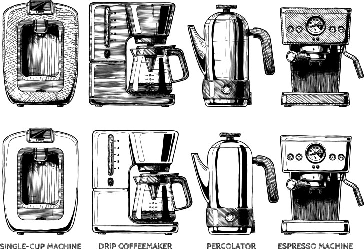 Coffee machine Royalty Free Vector Image - VectorStock