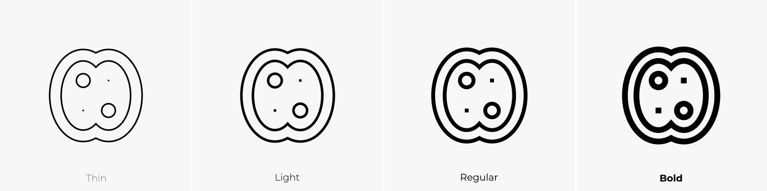 Cell division icon thin light regular and bold Vector Image