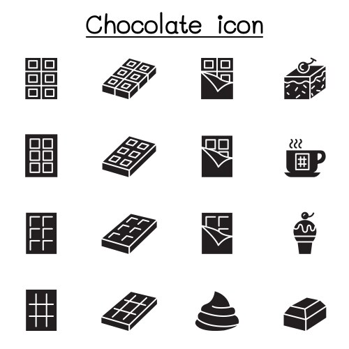 Chocolate badges logo design for sweets cacao Vector Image