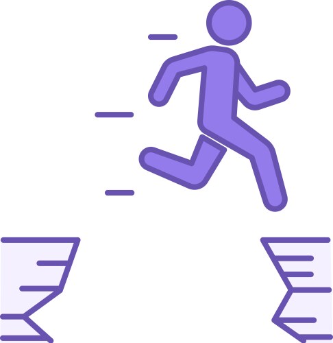 Determination colored icon of running man Vector Image