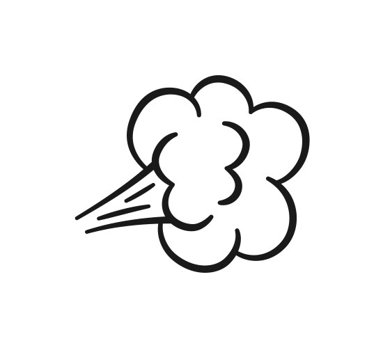 Comic fart cloud bad stink balloon smoke gas Vector Image