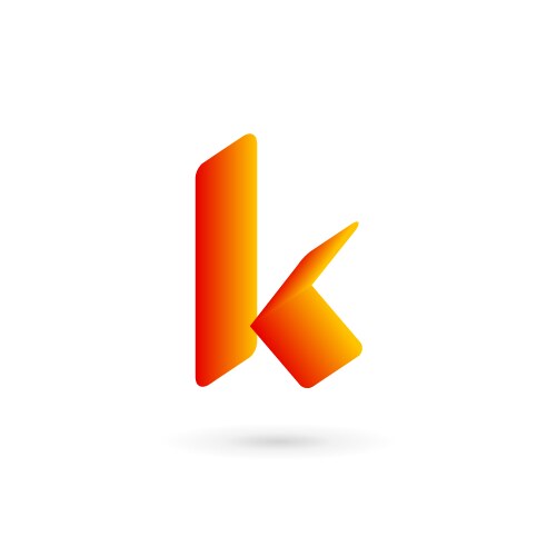 Letter k logo icon design template elements Vector Image