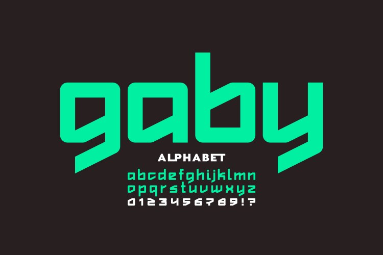 Modern lowercase style font design alphabet Vector Image