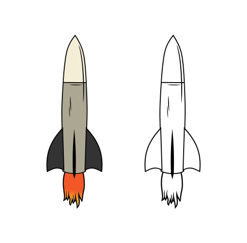 Corn rocket army cartoon design Royalty Free Vector Image