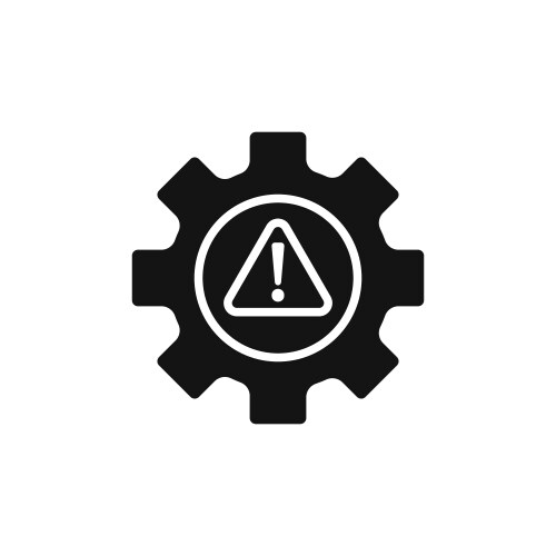 Technical warning icon set system failure error Vector Image