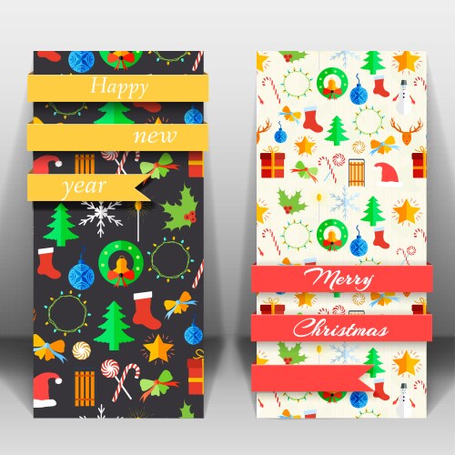 Vertical note cards set with cute monsters Vector Image