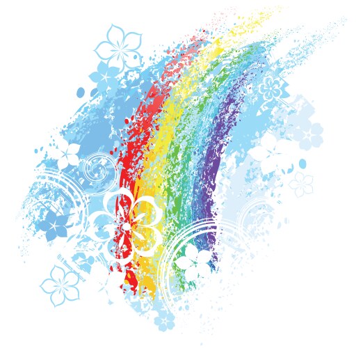 Acrylic painted rainbow Royalty Free Vector Image