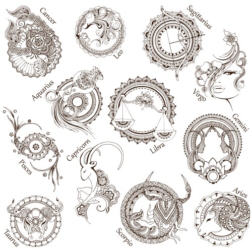 Zodiac Signs Vector Images (over 100,000)
