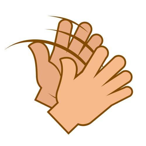 Clapping hands sign emoji Royalty Free Vector Image