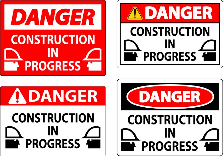 Safety first sign construction in progress Vector Image