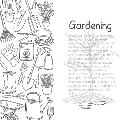 Garden tools Royalty Free Vector Image - VectorStock