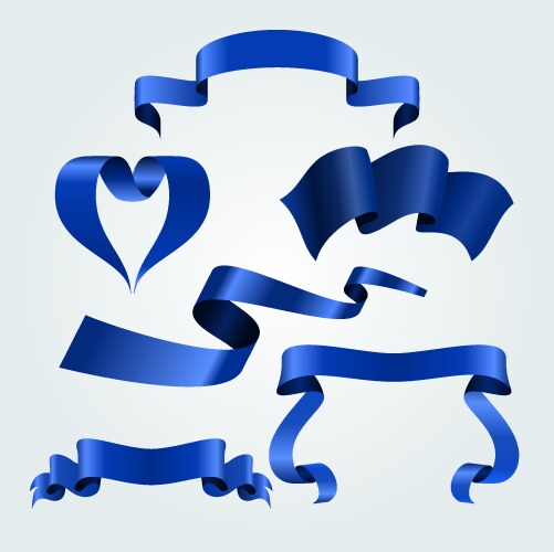 Ribbon banner shapes label collection Royalty Free Vector