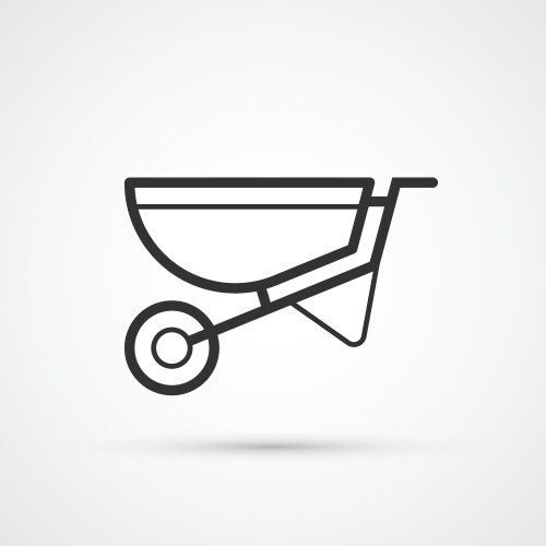 Wheel barrow icon Royalty Free Vector Image - VectorStock
