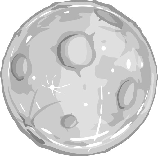 Cartoon moon surface landscape background Vector Image