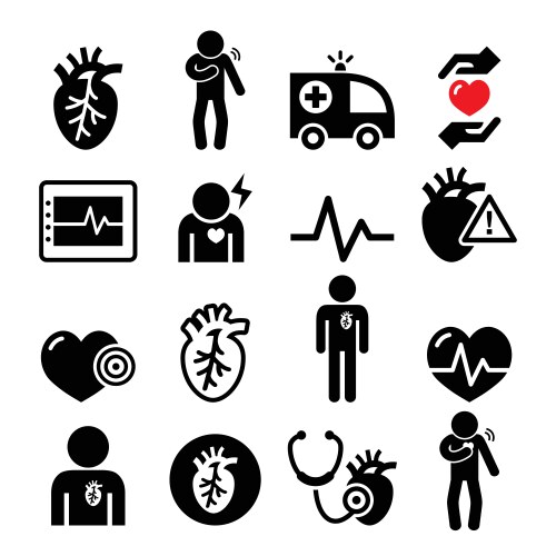 Beaten heart Royalty Free Vector Image - VectorStock