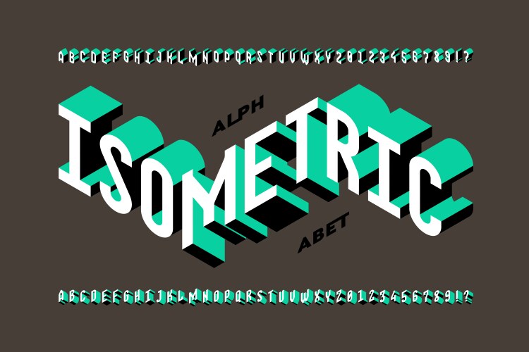 Isometric Alphabet Vector Images (over 7,900)