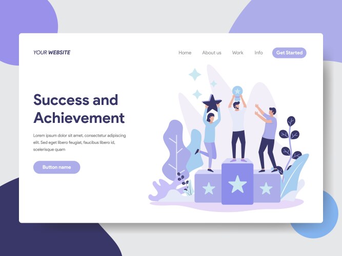 Achievement quotes realistic Royalty Free Vector Image